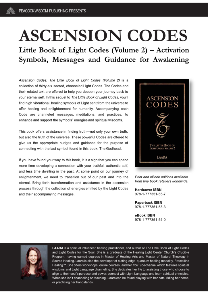 Ascension Codes Book Page - Light Codes By Laara